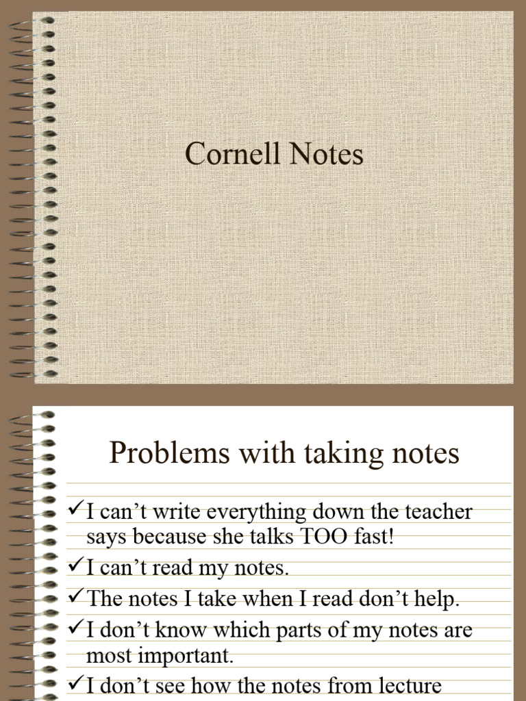Cornell Notes Powerpoint | PDF | Human Communication | Cognition