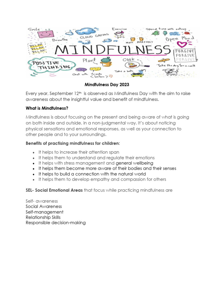 Mindfulness Day | PDF | Mindfulness | Awareness