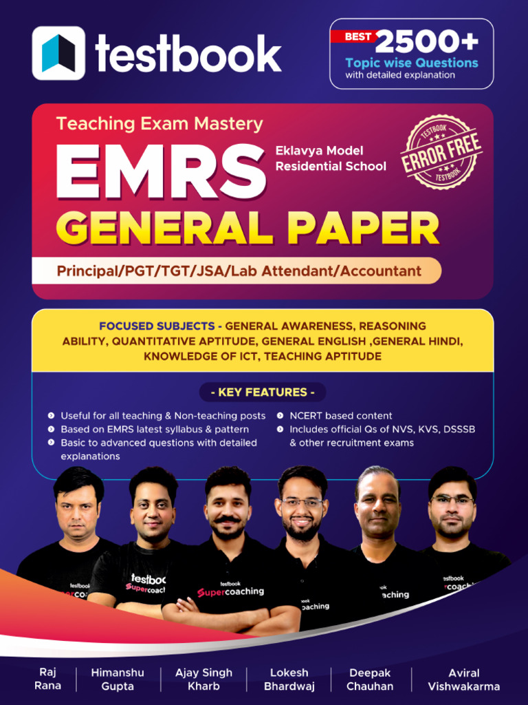 EMRS General Paper English Medium Best 2500+ Questions English 1692301536 | PDF | Indian ...