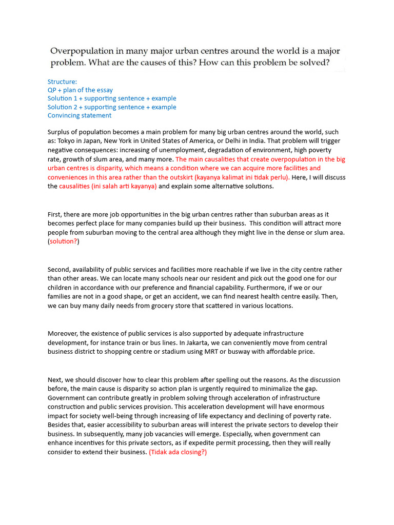 Problem-Solution Type IELTS Part 2 | PDF | Slum | Poverty