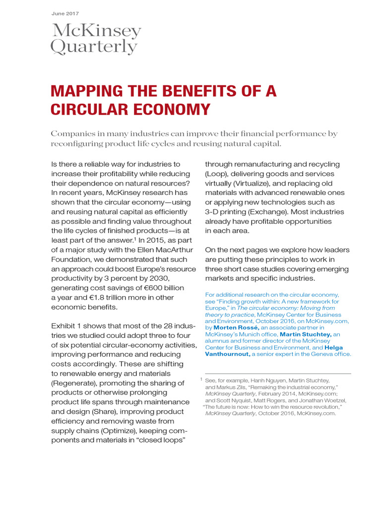 Mapping The Benefits of A Circular Economy | PDF