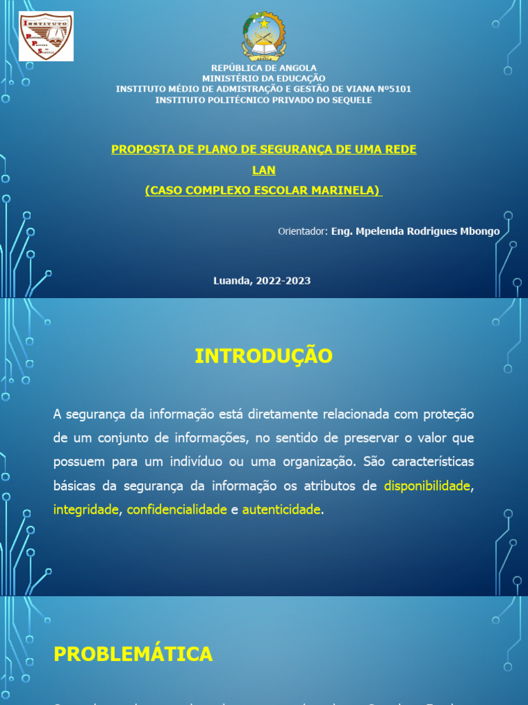 Projeto Final - Seg - Redes - Powerpoint | PDF | Segurança da ...