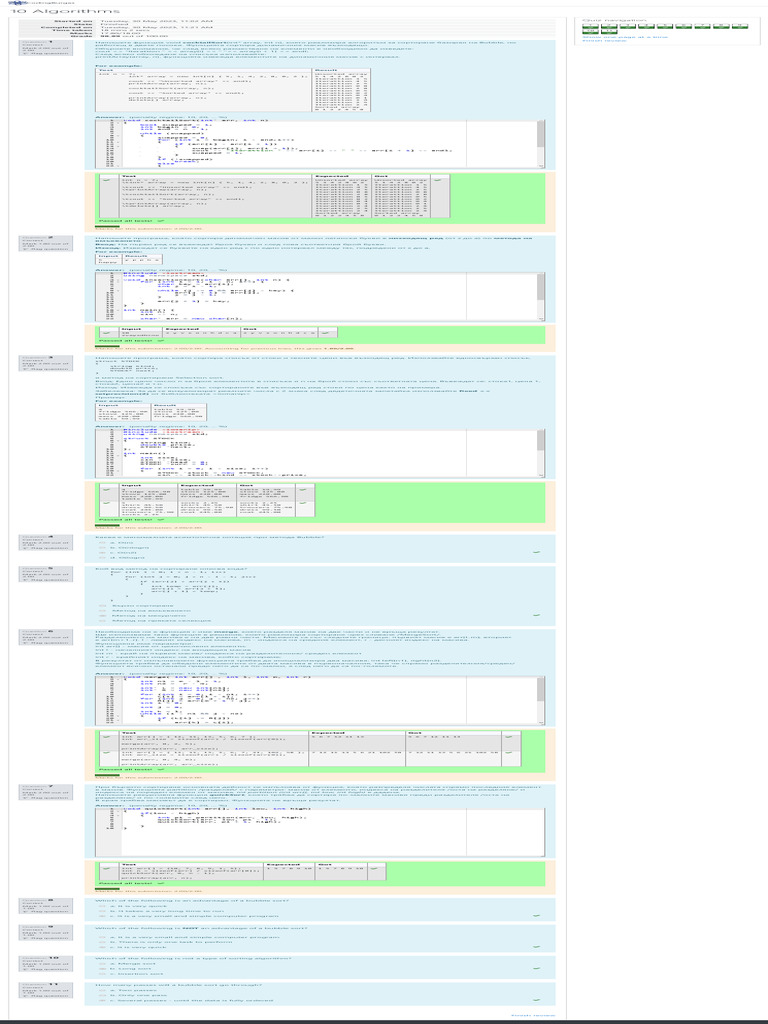 18-1 Final Comparison Sort Algorithms Attempt Review | PDF