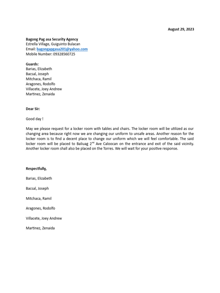 Request Letter | PDF