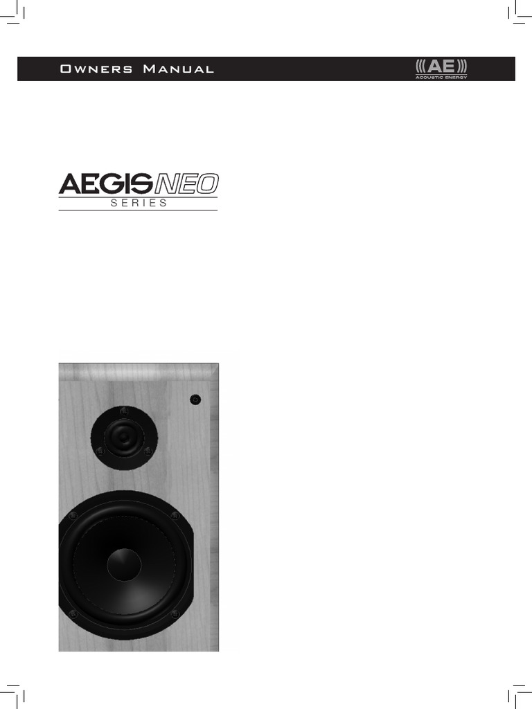 AE Neo Manual | PDF | Loudspeaker | Electrical Connector