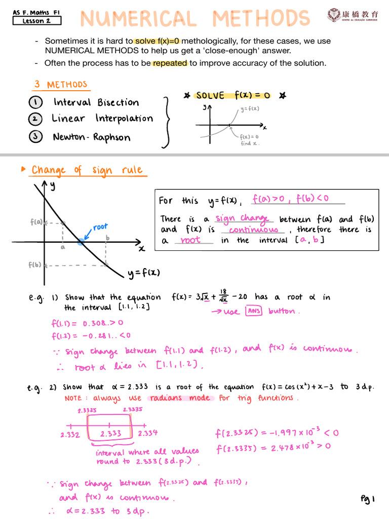 Ch2 Numerical Methods | PDF