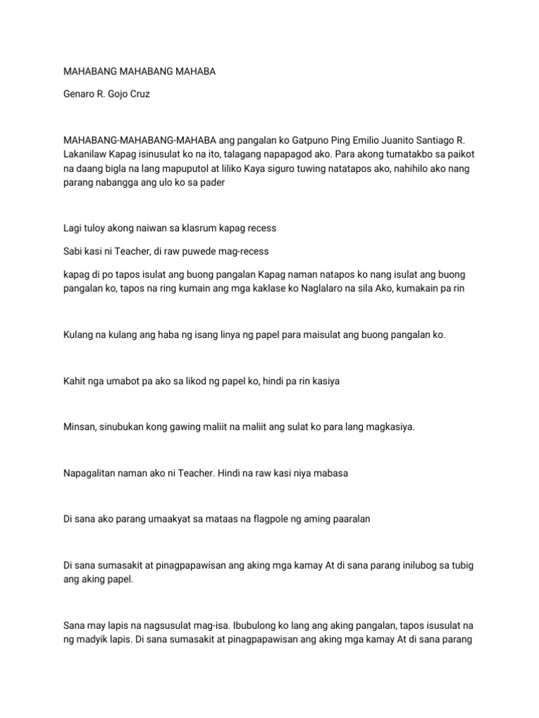 MAHABANG MAHABA-WPS Office | PDF