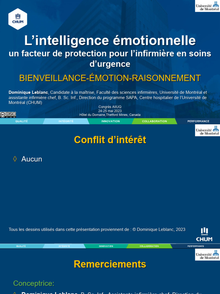Dominique Leblanc Presentation Congres AIIUQ Intelligence Emotionnelle ... Dominique Leblanc Presentation Congres AIIUQ Intelligence Emotionnelle ...