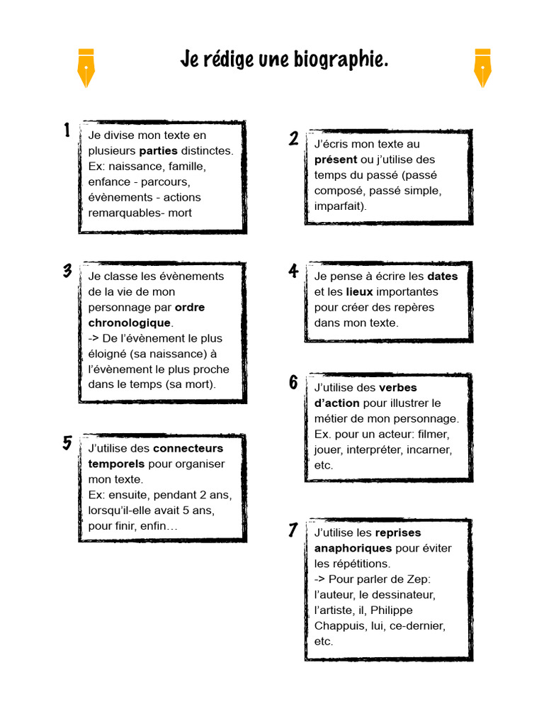 Rédiger une biographie efficace | PDF | Arts du langage et discipline