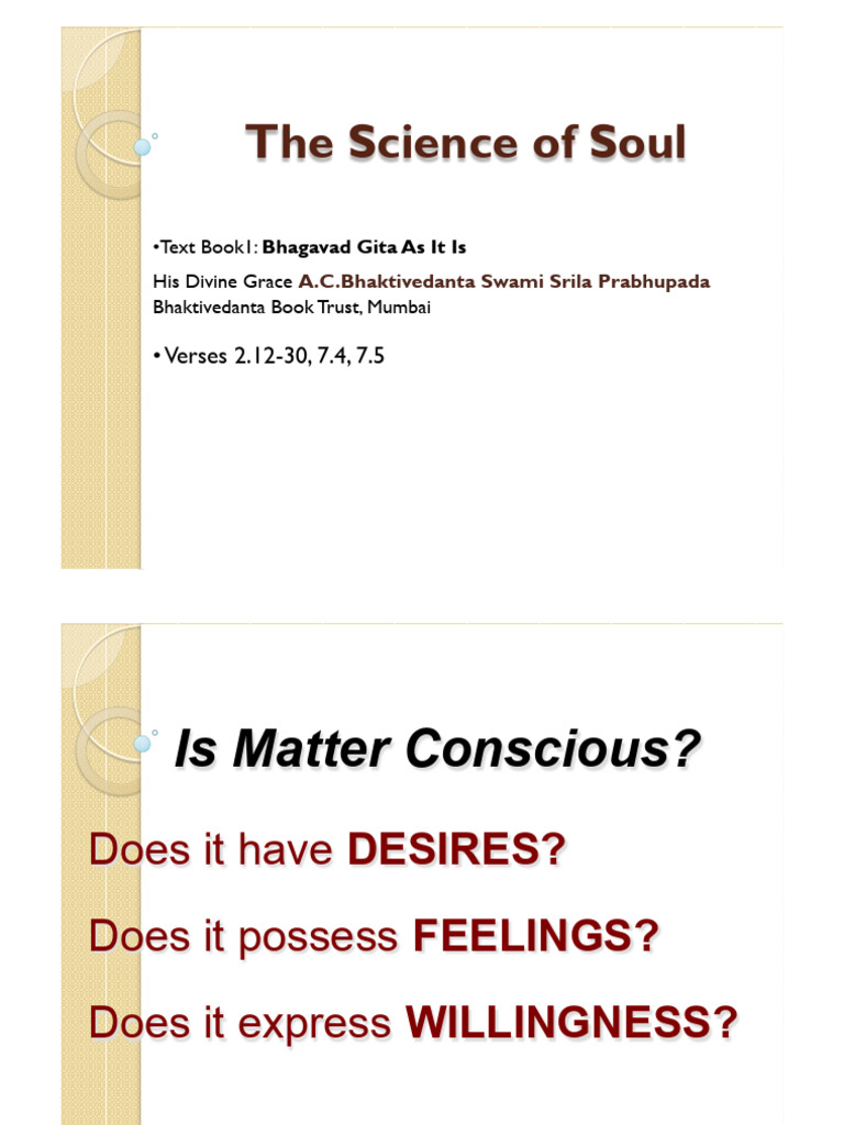 The Science of Soul | PDF