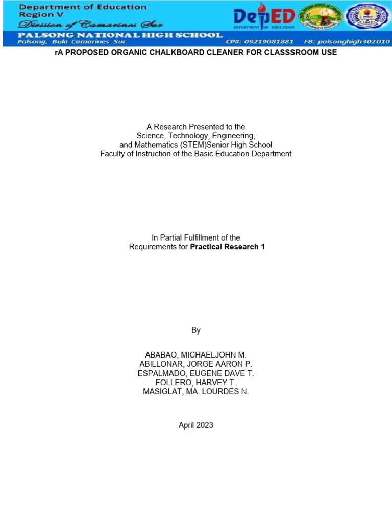 Preliminaries 1 | PDF Preliminaries 1 | PDF