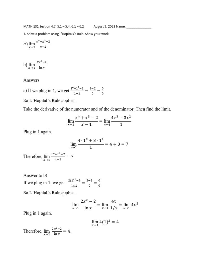 MATH 131 Final Exam Sample | PDF | Velocity | Calculus MATH 131 Final Exam Sample | PDF | Velocity | Calculus