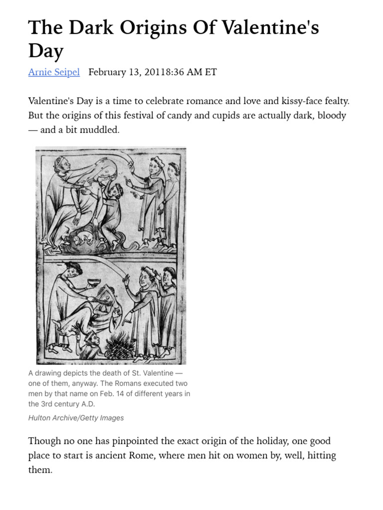 Dark History of Valentine's Day | PDF | Valentine's Day
