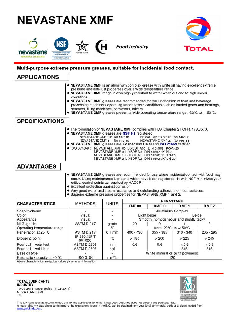 Total Nevastane XMF2 Data Sheet | PDF | Materials Science | Chemical ...