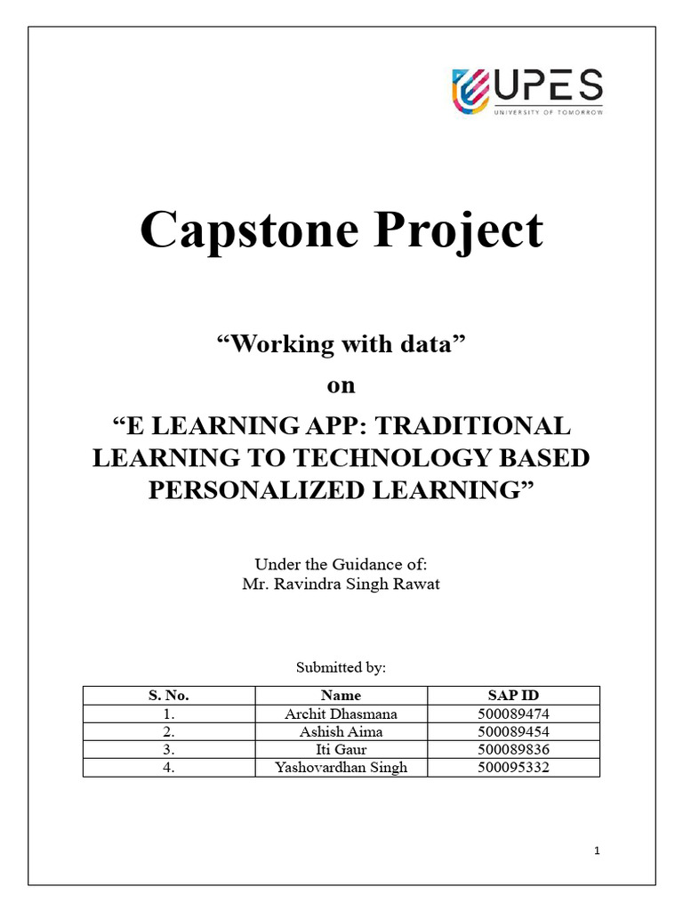 Capstone Project | PDF | Educational Technology | Teachers