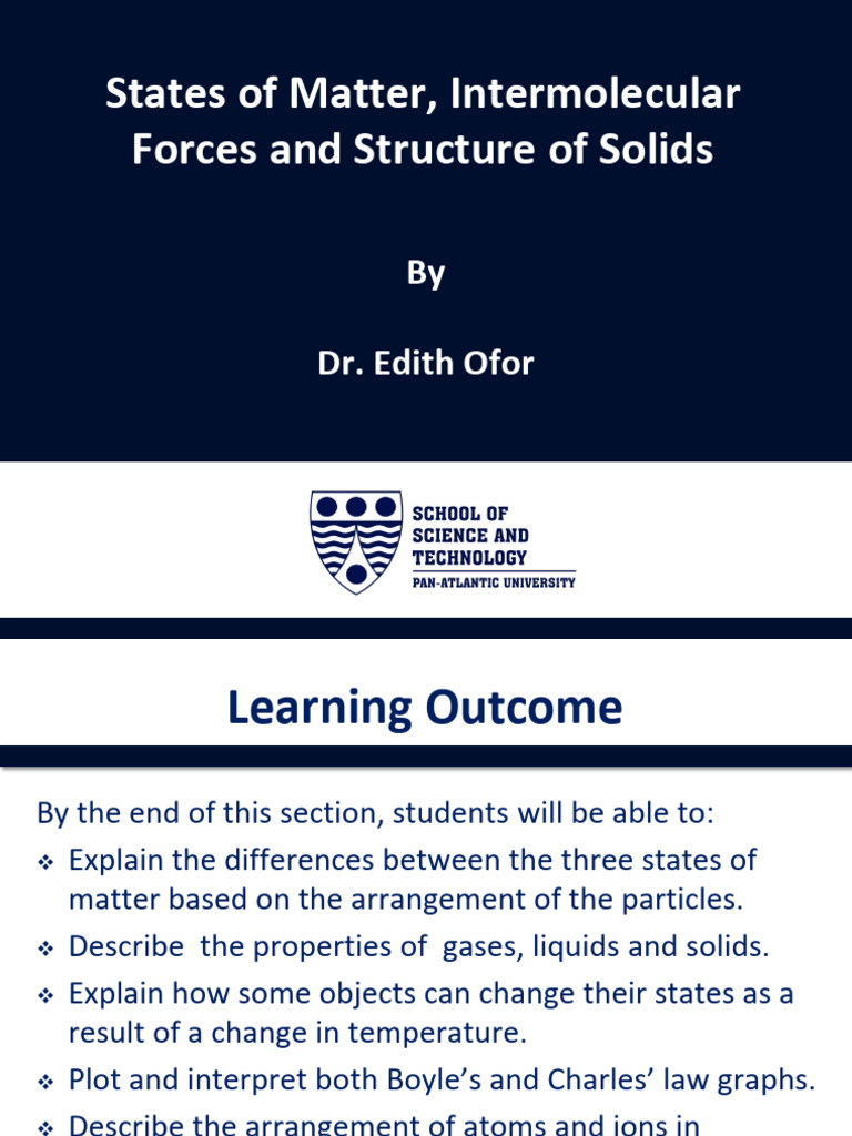 Intermolecular Forces and States of Matter | PDF | Intermolecular Force ...