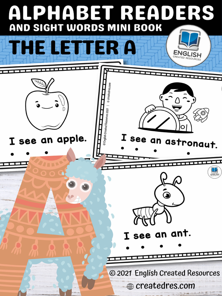 Alphabet Readers Letter A Copyright 2021 English Created Resources | PDF