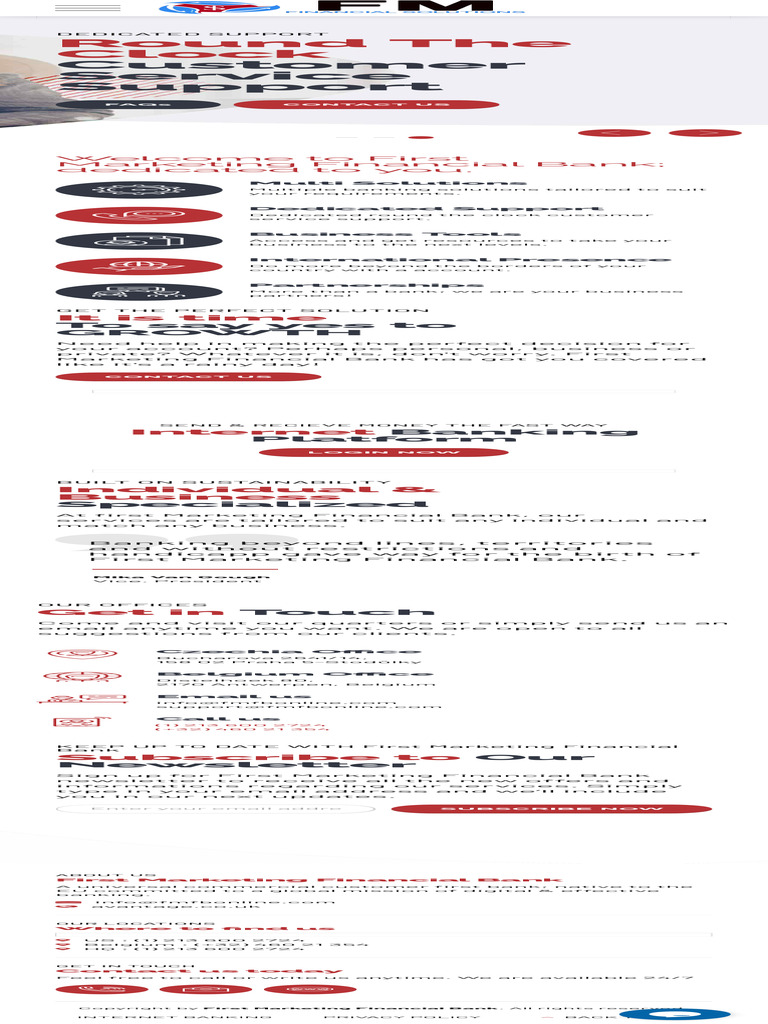 First Marketing Financial Bank - Excellence in Banking | PDF | Banks ...