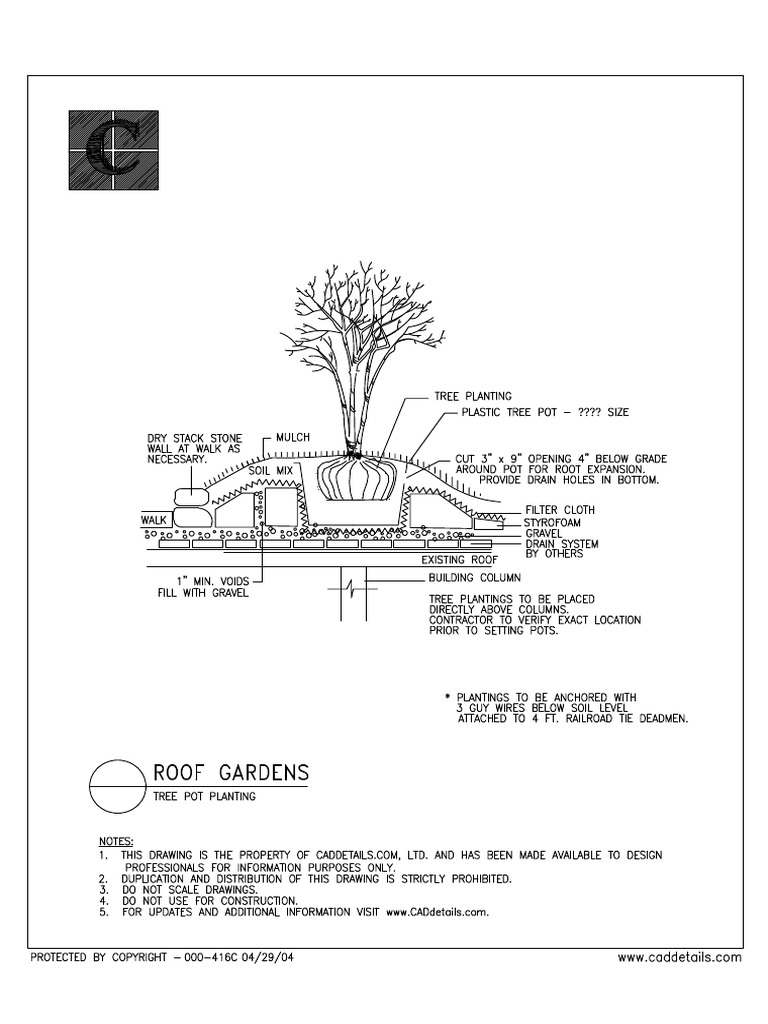 000-416C - CADdetails - Tree Pot Planting Model | PDF