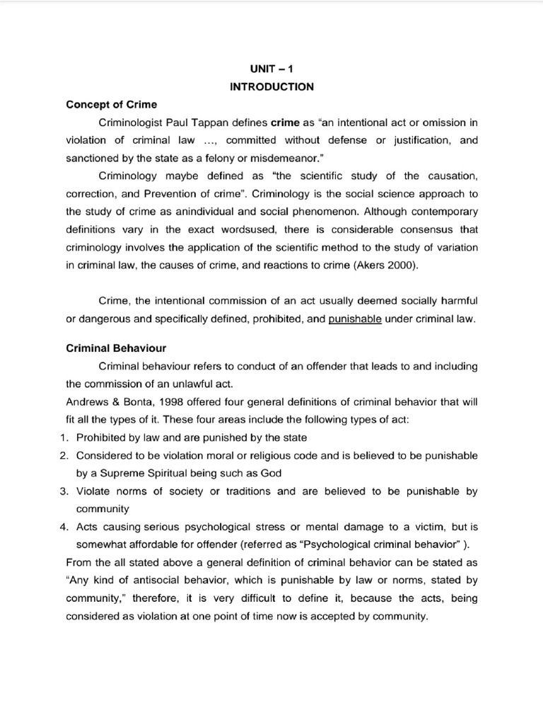 Introduction To Contemporary Forms of Crime | PDF