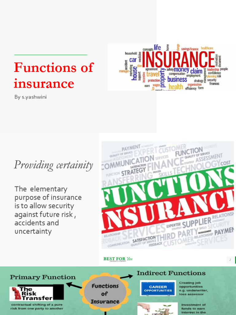 Functions of Insurance | PDF