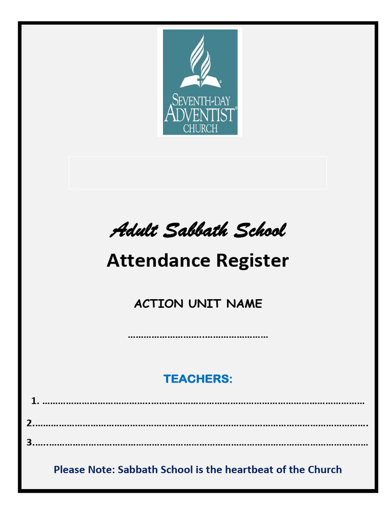 Adult Sabbath School Register 2023 2 | PDF