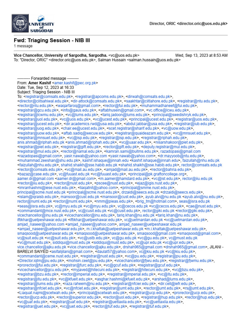 Triaging Session - NIB III | PDF