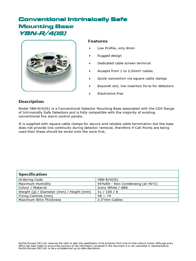 YBN R4 IS - Specification | PDF