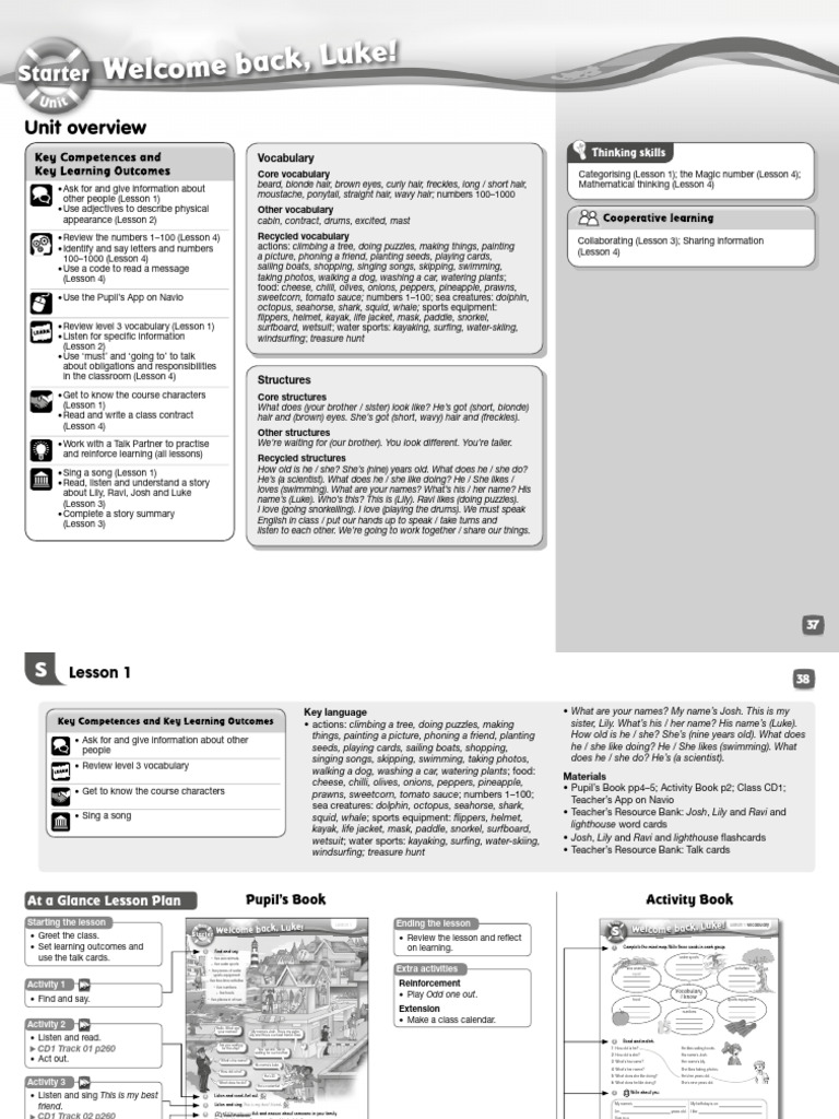 Give Me Five Teacher S Book Level 4 Starter Unit Pages 37-46 | PDF