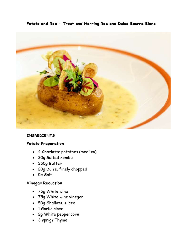 Potato and Roe | PDF