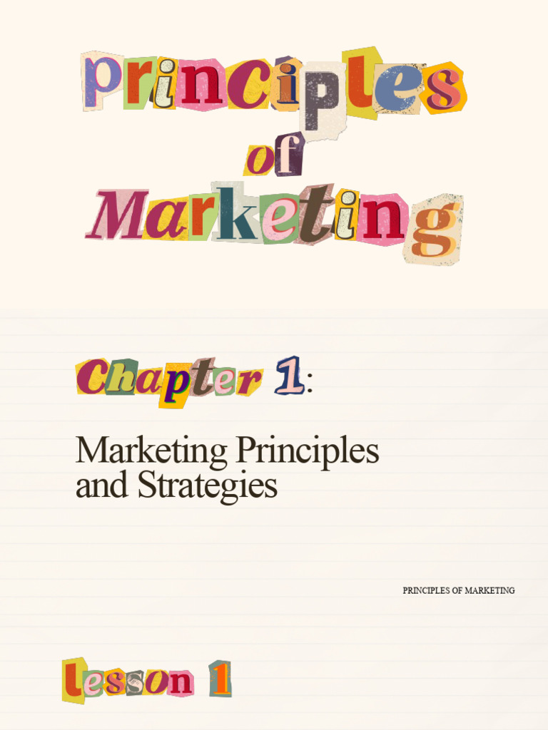 POM - Chapter 1 Lesson 1 | PDF | Marketing | Advertising