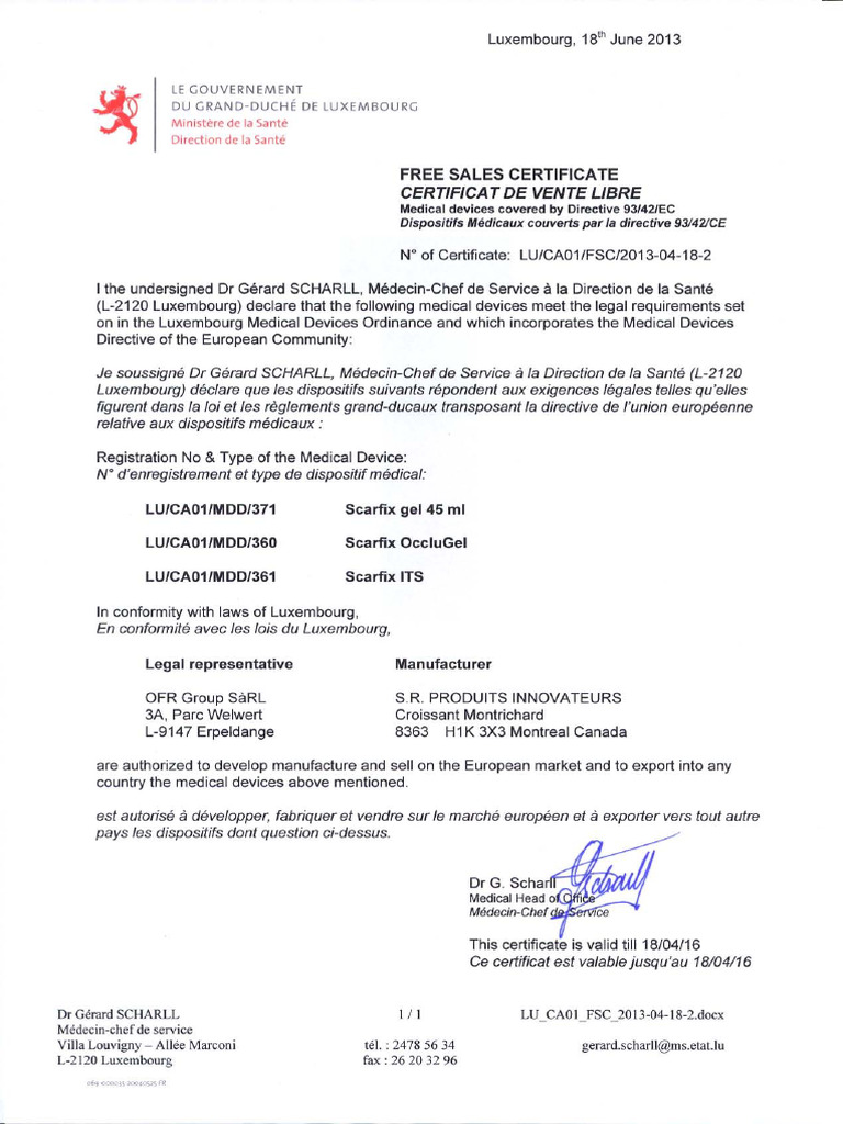 Certification Luxembourg-Europe | PDF