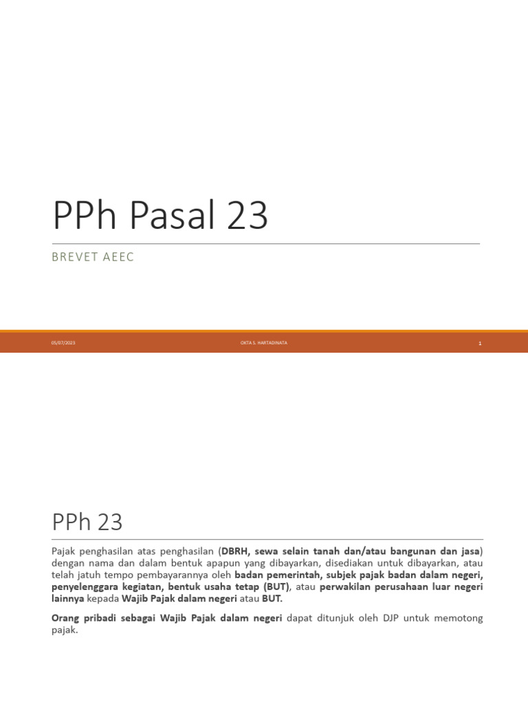 PPH Pasal 23 Batch 2 | PDF