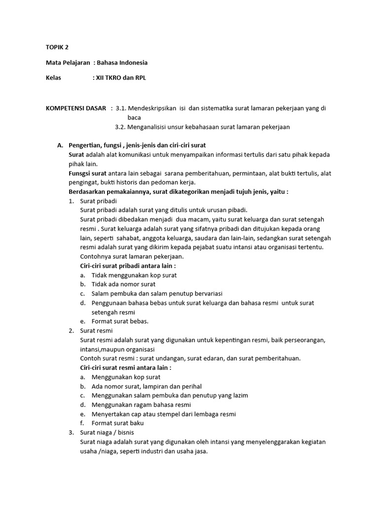 Topik 2 KLS Xii SMT Ganjil | PDF