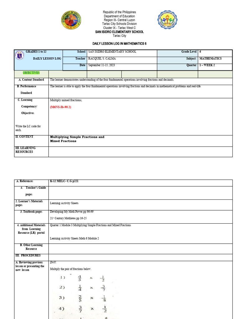 WEEK2 DLL MATH | PDF