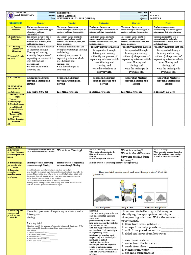 Week4 DLL Science | PDF