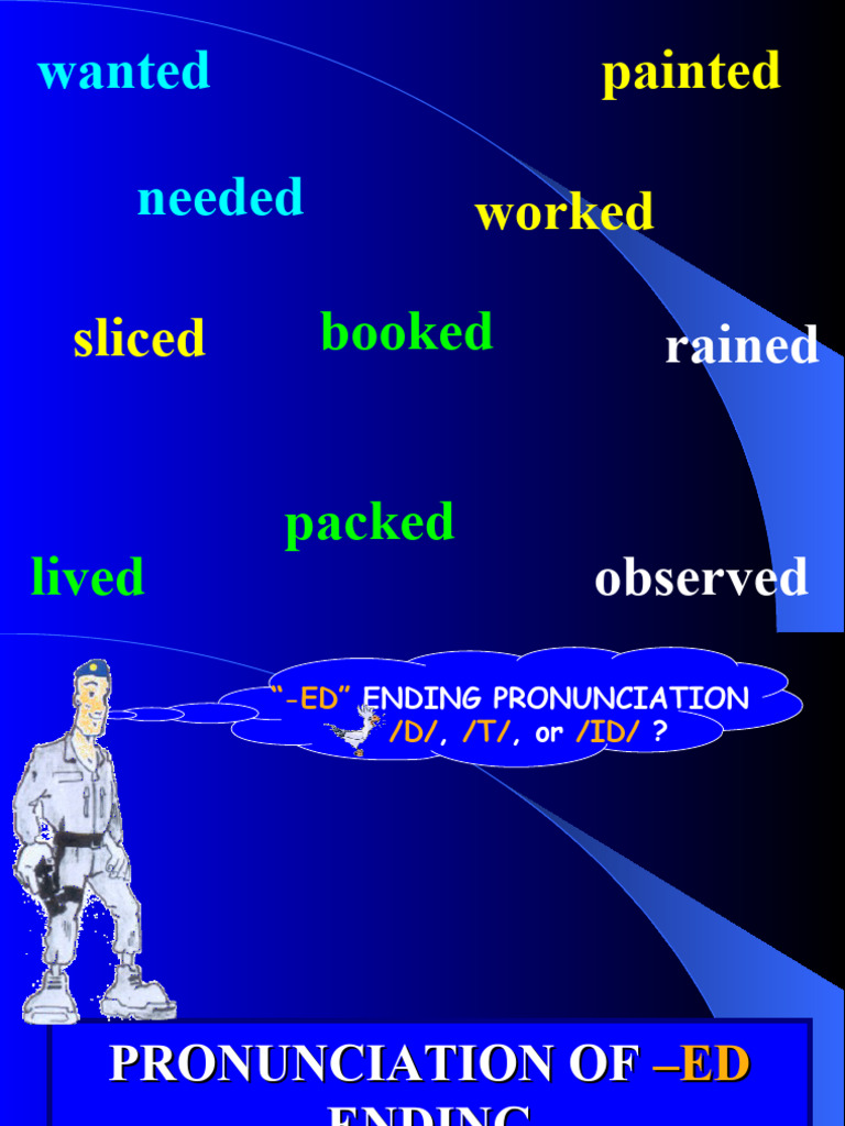 Pronouncing the -ED Ending in Verbs | PDF | Language Arts & Discipline