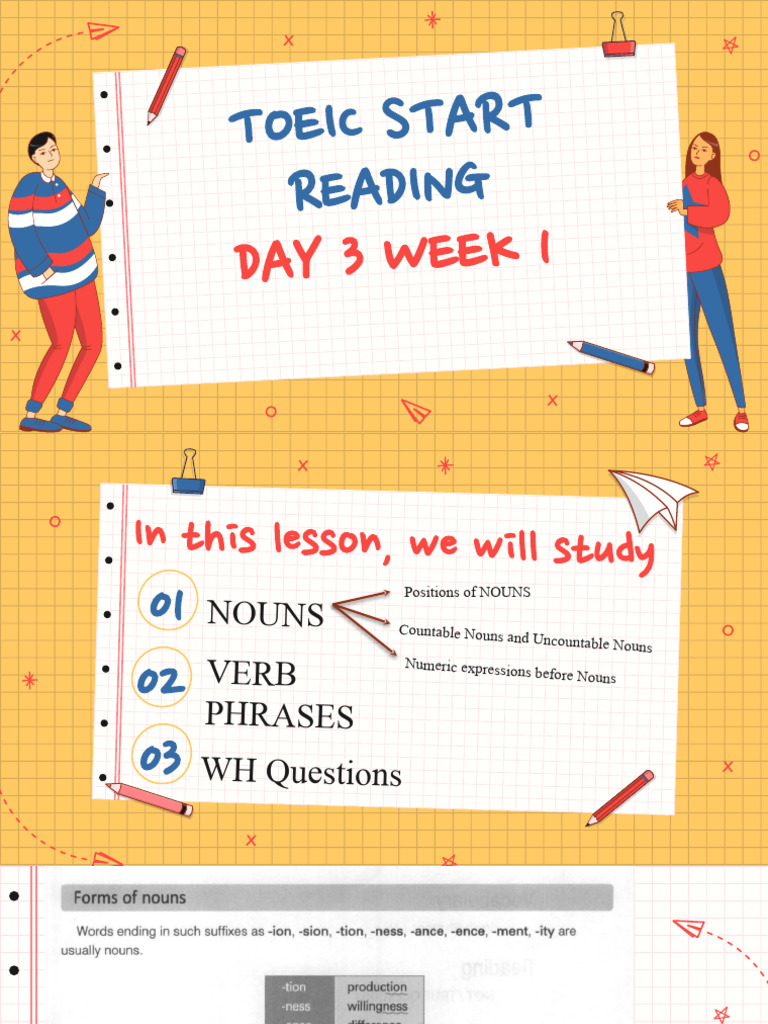 TOEIC Start Read D3W1 | PDF | Noun | Semantic Units
