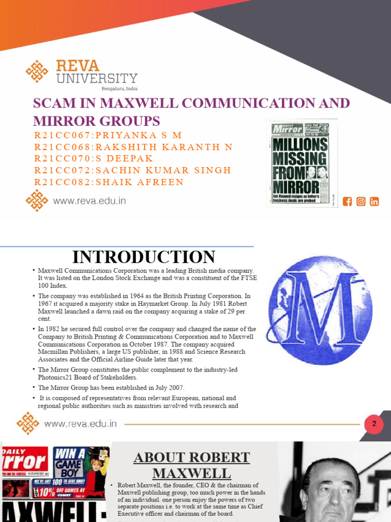 Acg Maxwell Scandal Group 2 | PDF | Corporate Governance | Business