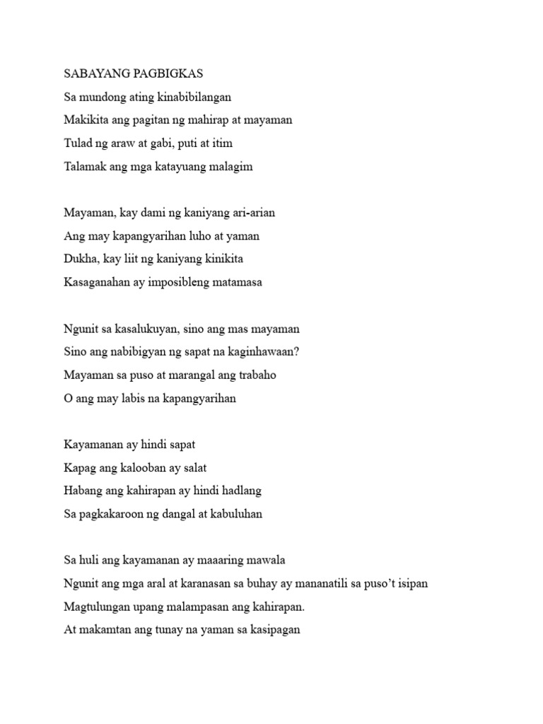 Sabayang Pagbigkas | PDF