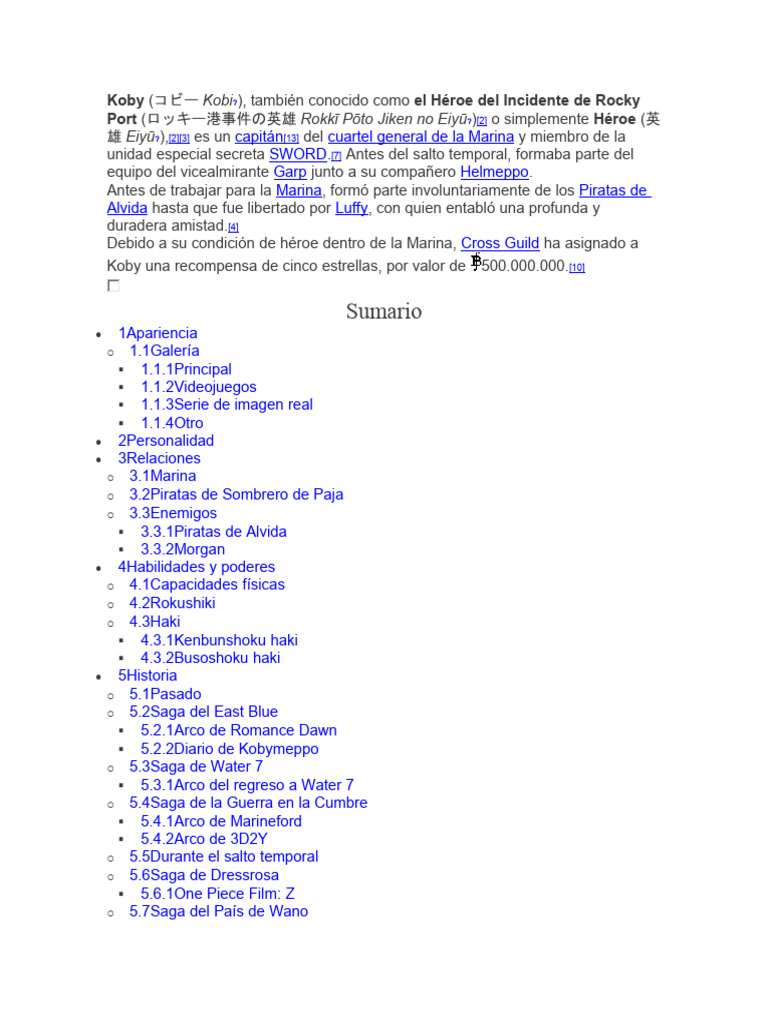 One Piece Coby | PDF