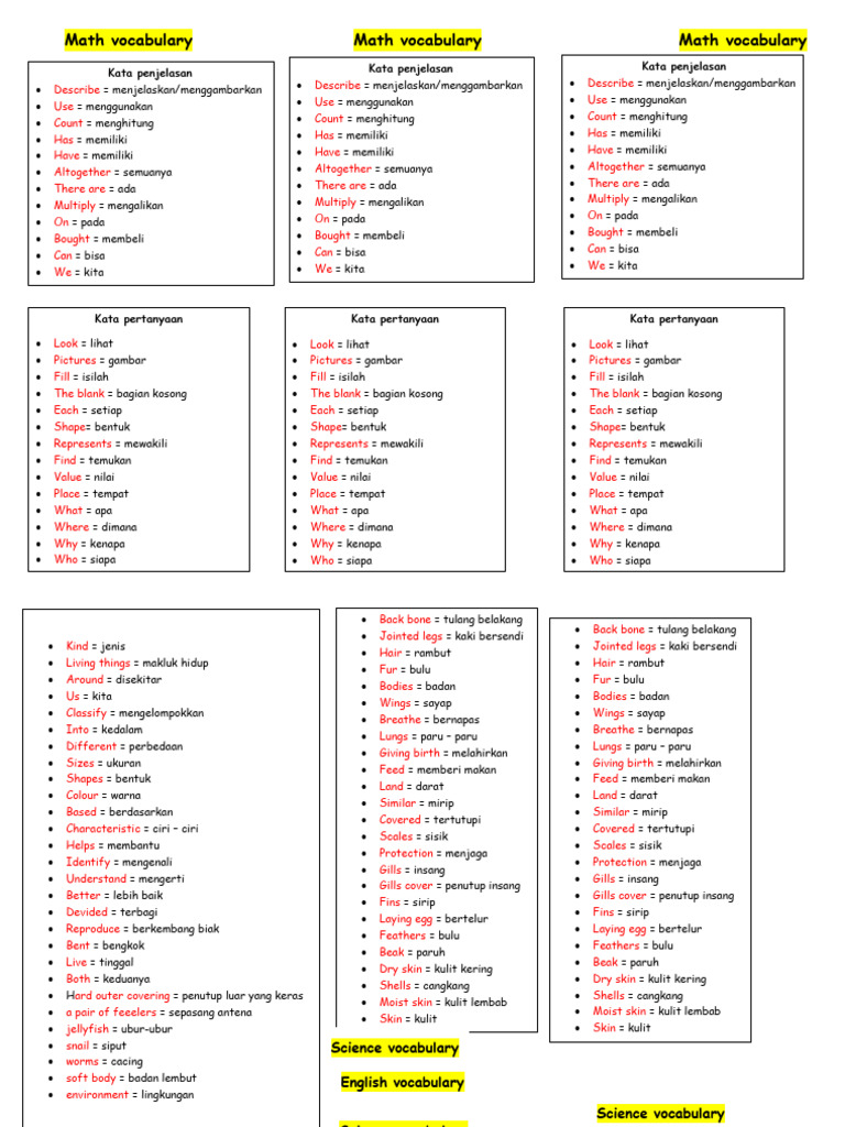 Vocabulary p3 | PDF