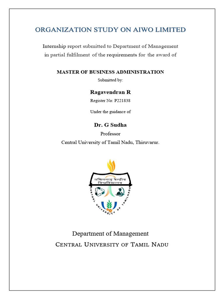 Internship RAGAV | PDF