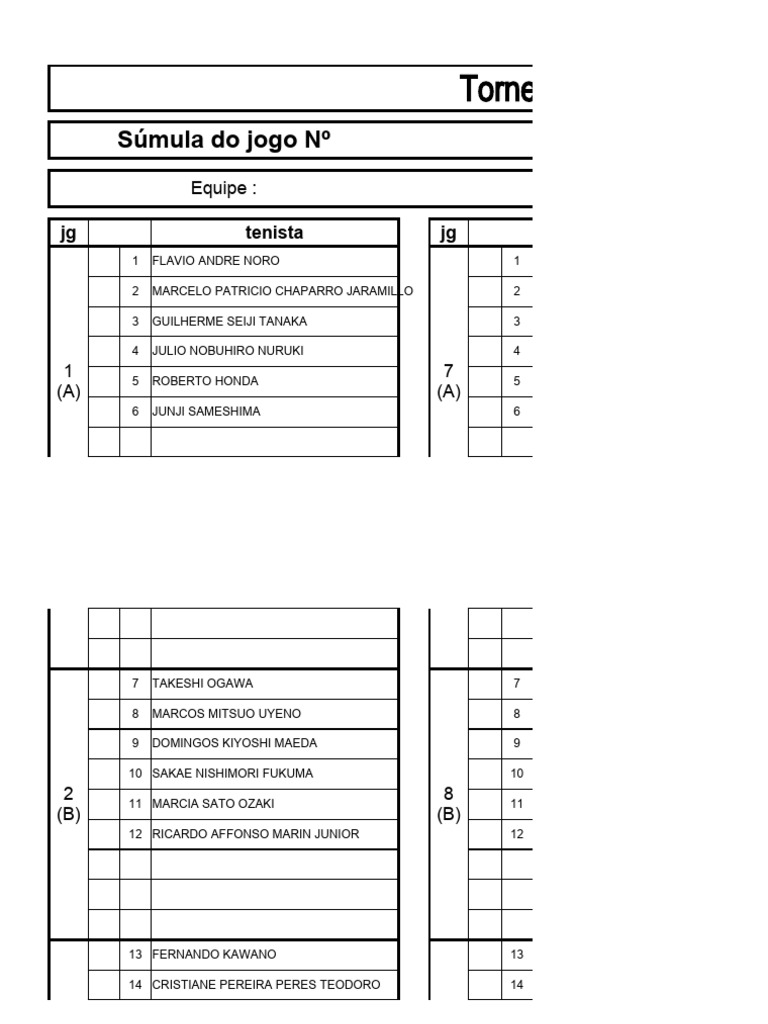 2022 Templete Sumula | PDF