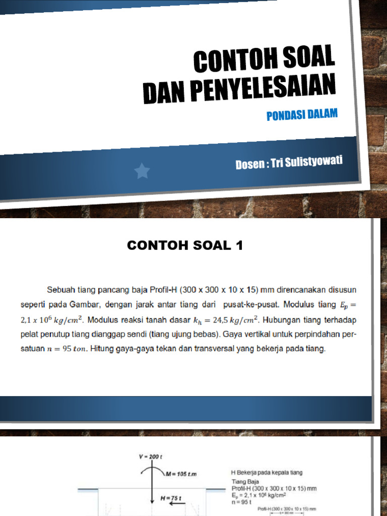 Contoh Soal Tiang Kelompok - KSP 2023 | PDF