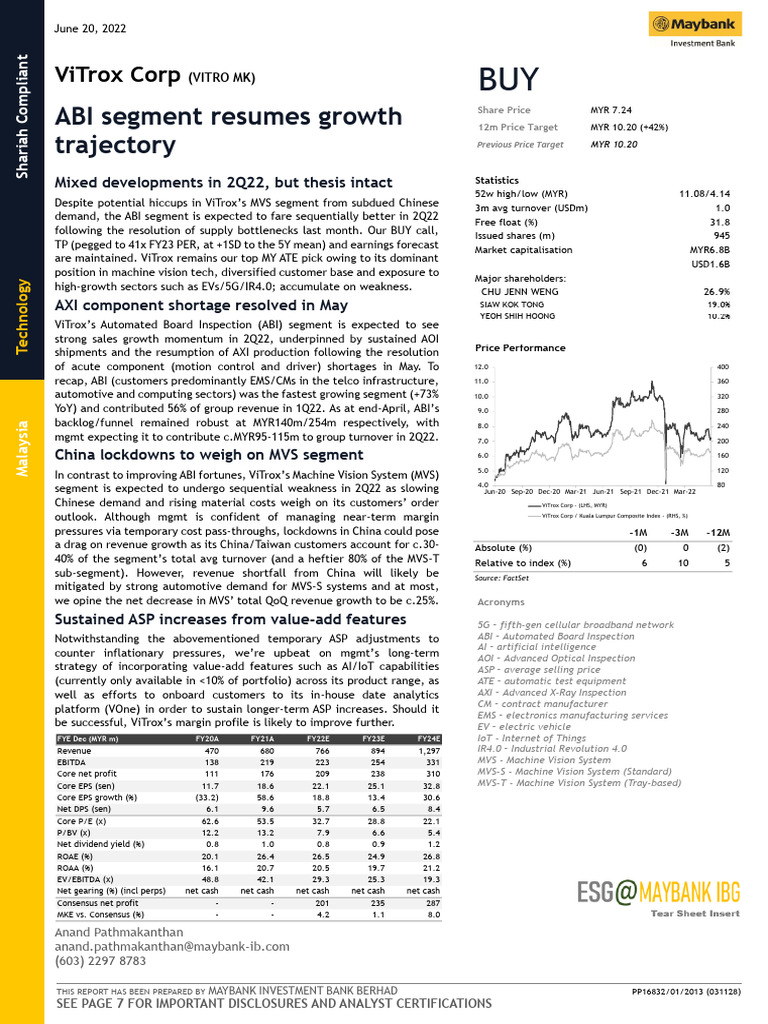 ViTrox Corp 266699 | PDF | Business