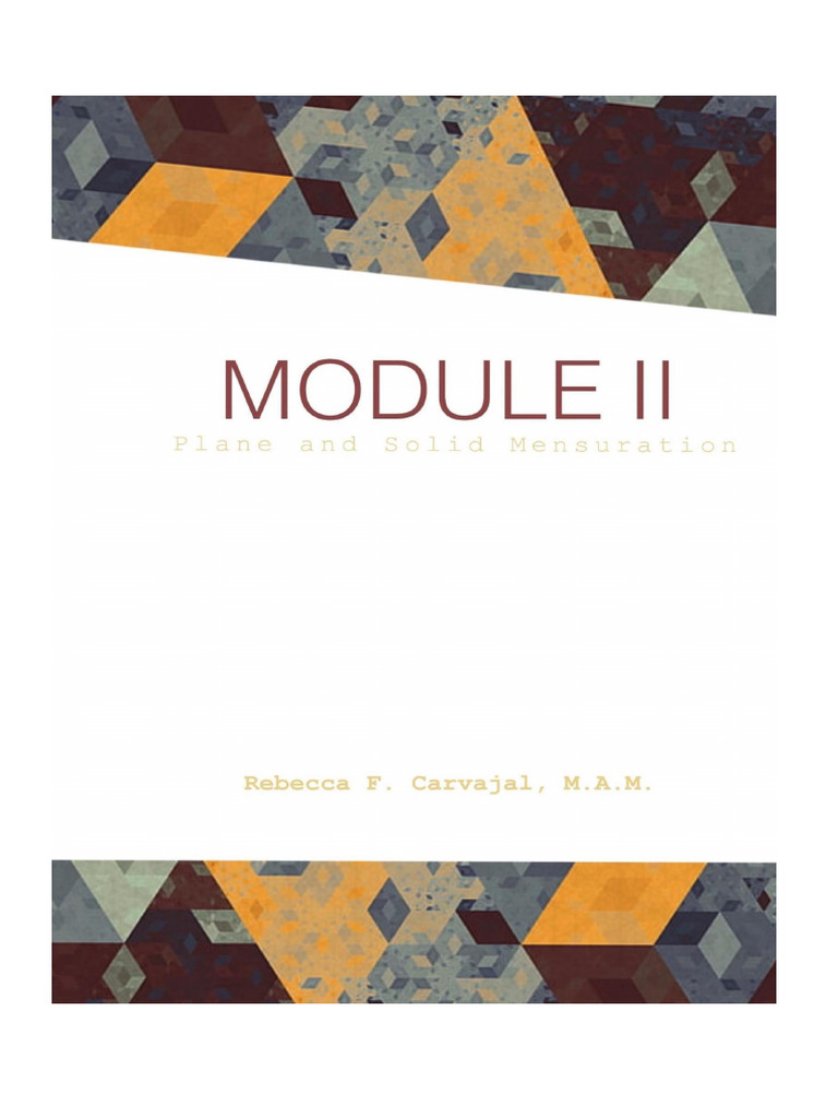 Plane And Solid Mensuration Lesson 6 Download Free Pdf Triangle