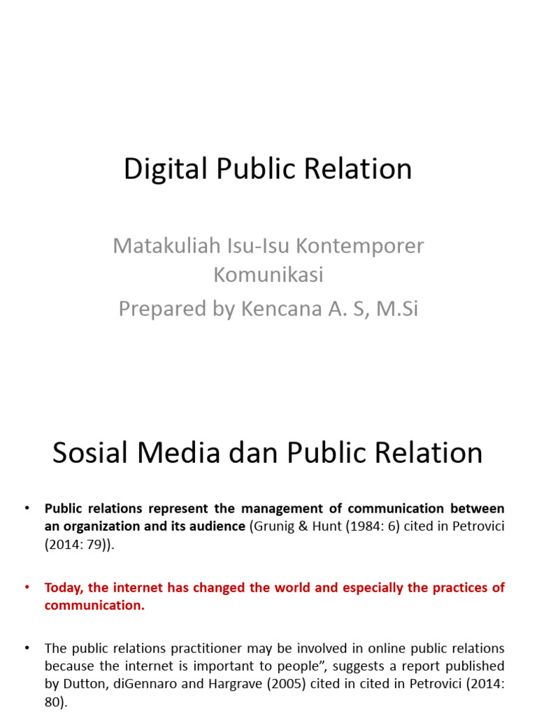 Digital Public Relation | PDF