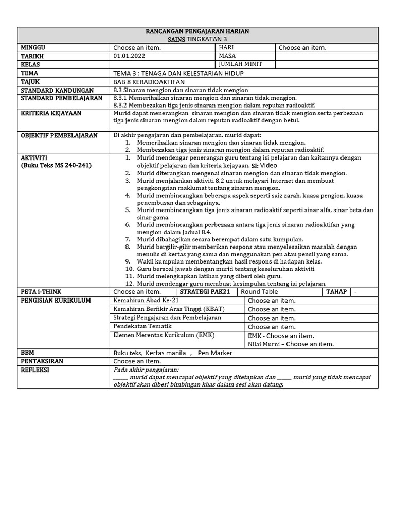 8.3 Sinaran Mengion Dan Sinaran Tidak Mengion | PDF