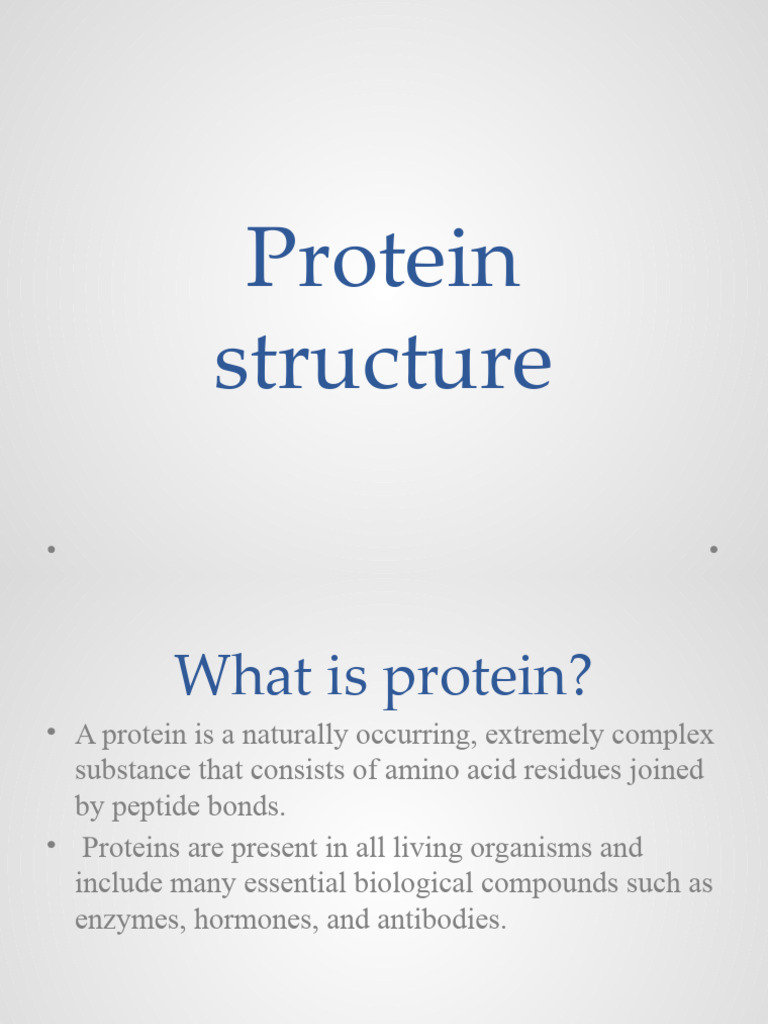 Protein Structure.1 | PDF | Protein Structure | Proteins